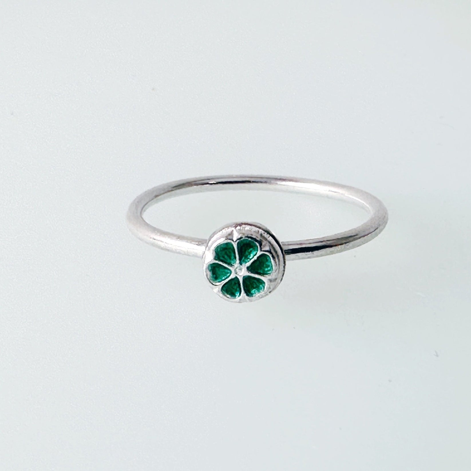 Pinwheel Silver Enamel Stacking Ring - MaisyPlum – MaisyPlum